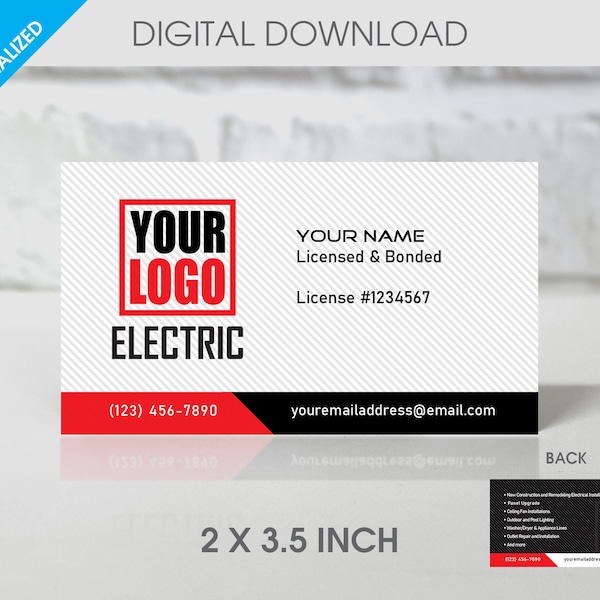 Electrical Business Cards - Etsy