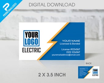 Electrical Business Card - Etsy