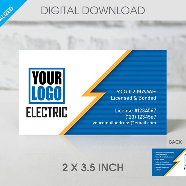 Electrical Business Cards - Etsy