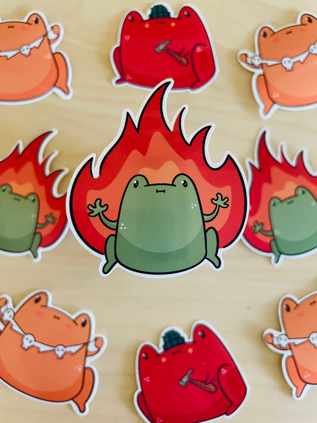3-pack Frogs of Anarchy Large Durable Waterproof Vinyl Animal Stickers ...