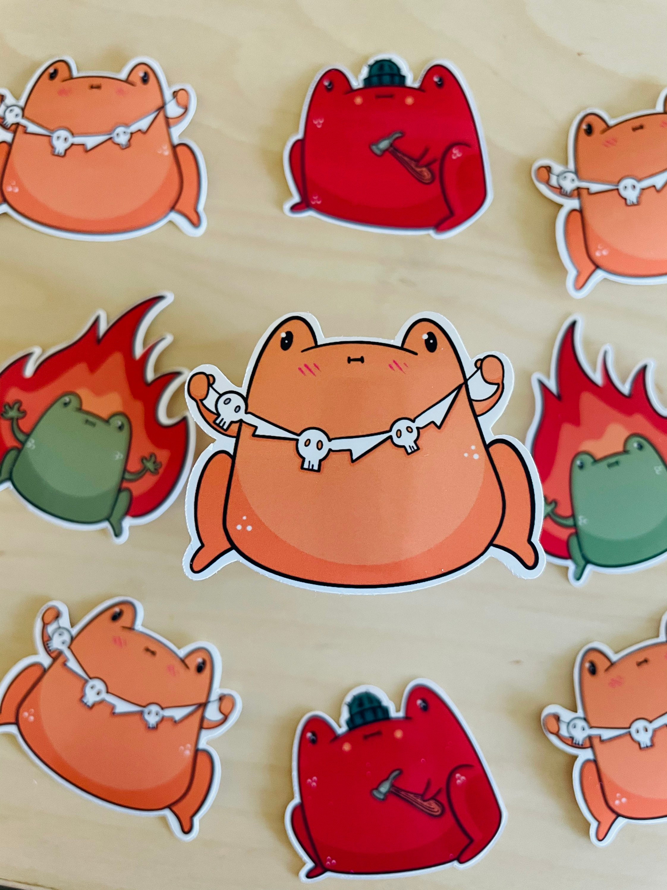 3-pack Frogs of Anarchy Large Durable Waterproof Vinyl Animal Stickers ...