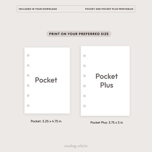 Pocket/pocket XL Fillable Floral Section Covers / Editable Table of ...