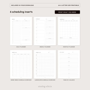 Undated Academic Planner Printable Bundle – Set of 15 | College Student ...