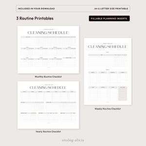 Aesthetic Cleaning Schedule Checklist Printable | Editable Cleaning ...