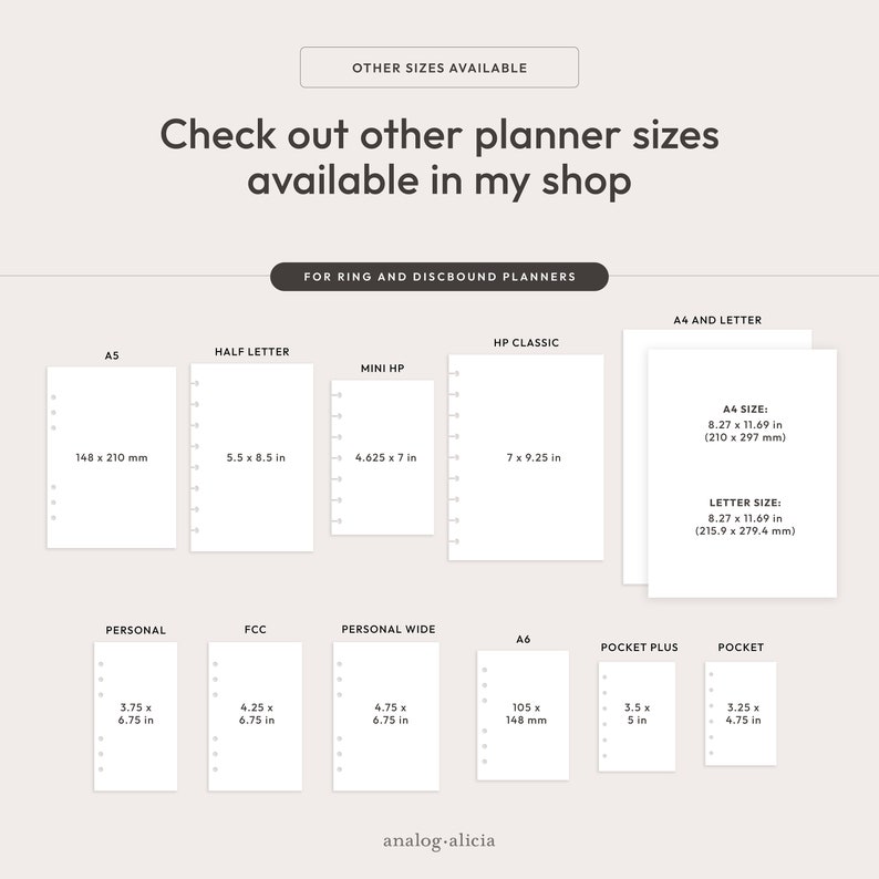 HP Mini 2026 Month on 1 Page Printable Planner Insert | Monday & Sunday ...