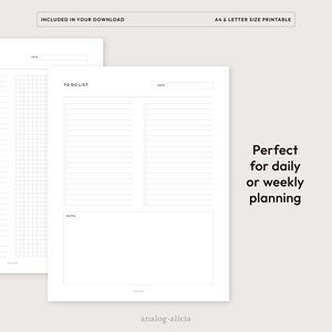 Task Manager Checklist Printable Insert Bundle – Set of 5 | Priority ...