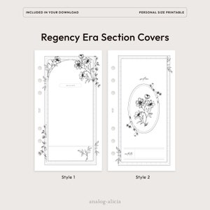 Personal Fillable Floral Section Covers and Editable Table of Contents ...
