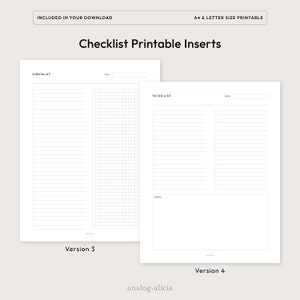 Task Manager Checklist Printable Insert Bundle – Set of 5 | Priority ...