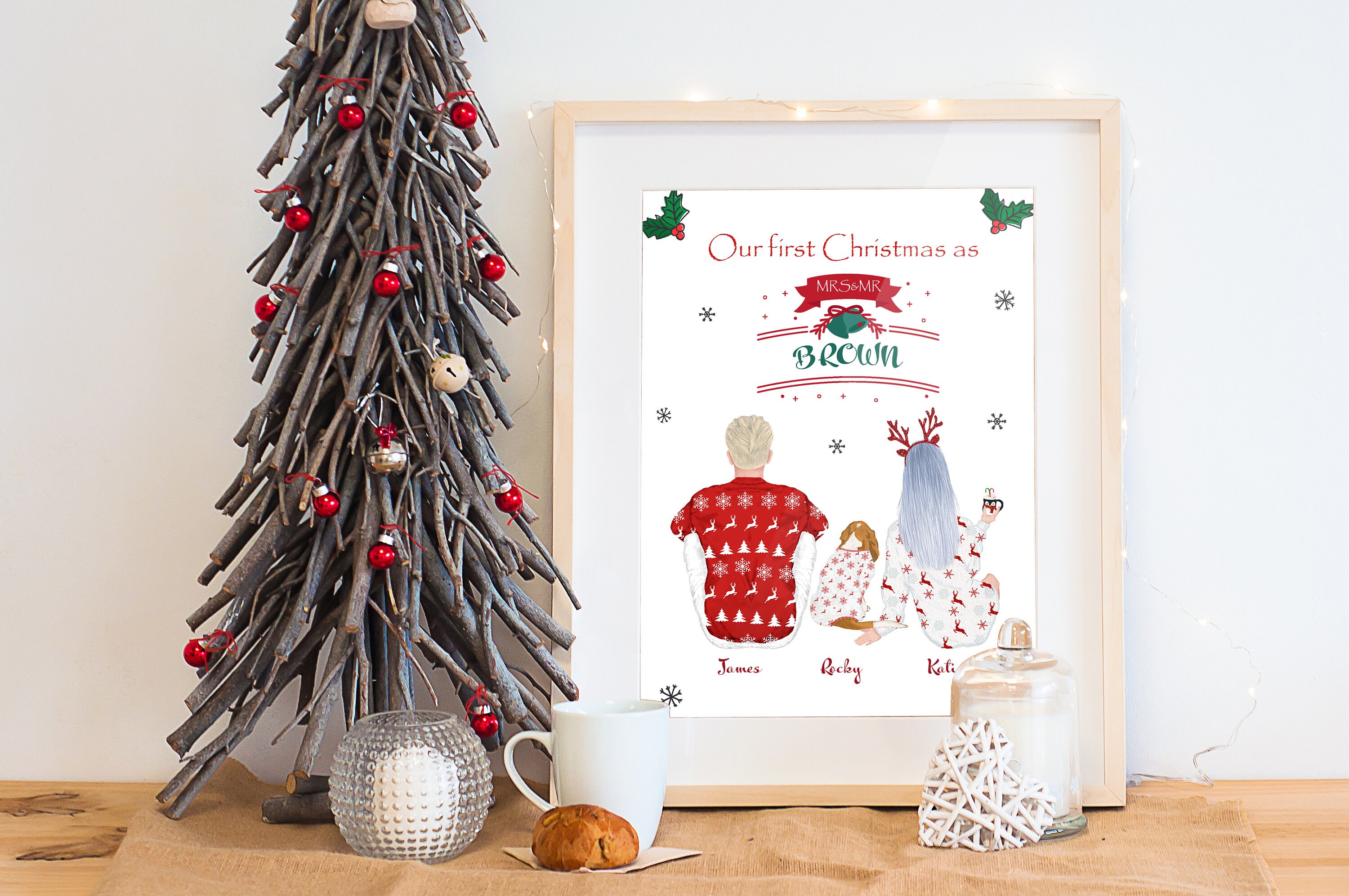 First Christmas Together, First Christmas as Married Frame Personalized ...