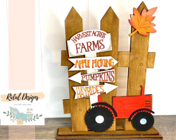 Fall Interchangeable Fence Tractor Decor Farm Decor - Etsy