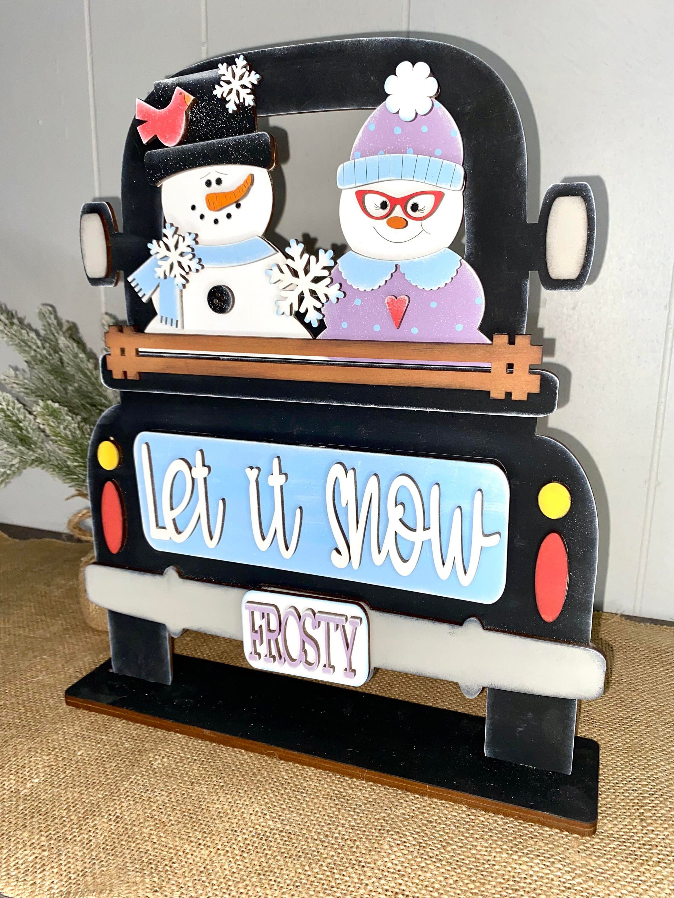 Let It Snow Interchangeable Truck, 12 Inch Large Interchangeable ...