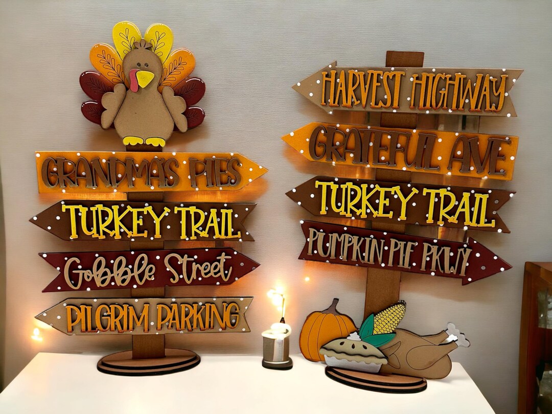 Thanksgiving Street Sign, Fall Decor, Seasonal Decor, Trains Sold ...