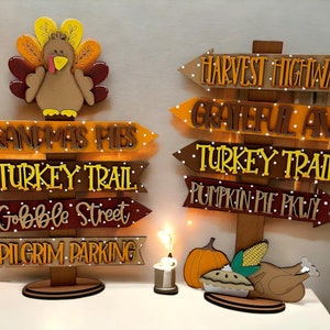 Thanksgiving Street Sign, Fall Decor, Seasonal Decor, Trains Sold ...