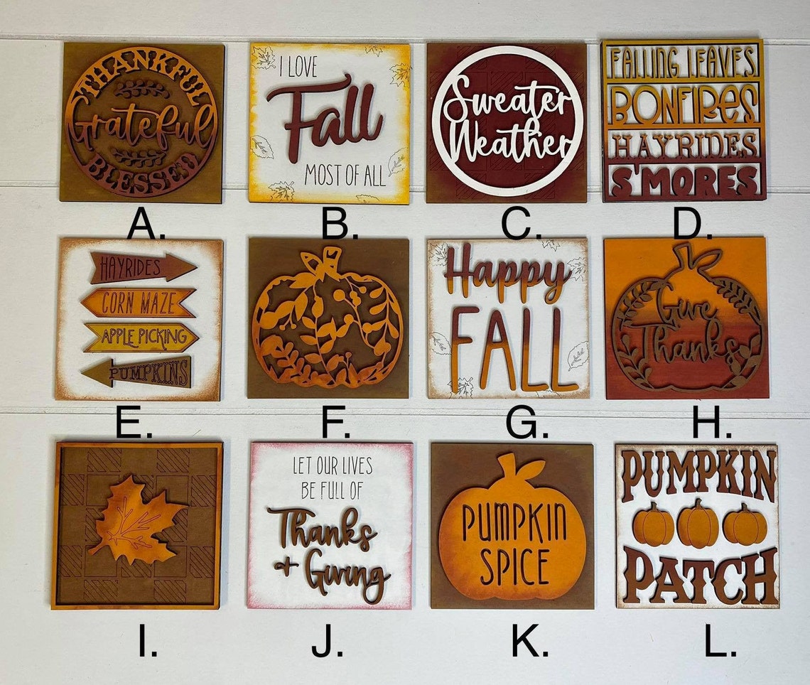Full Size Fall Leaning Ladder Interchangeable Sign Farmhouse - Etsy
