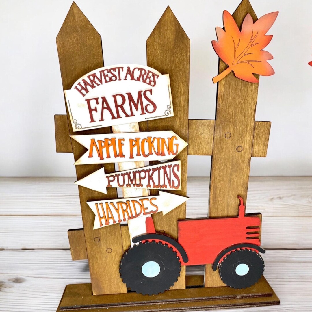 Fall Interchangeable Fence, Tractor Decor, Farm Decor - Etsy