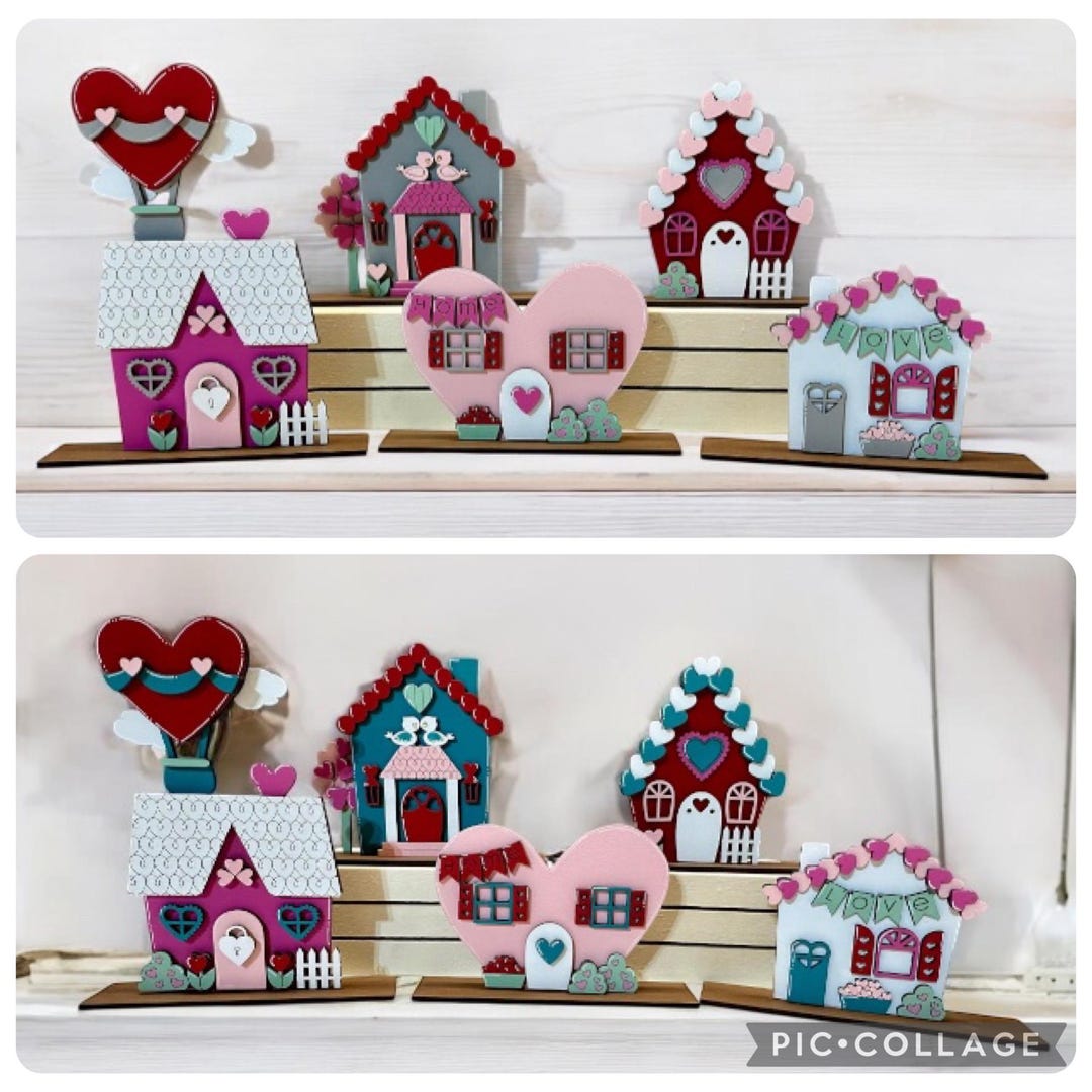 Valentine's Day Village, Custom Houses, Seasonal Decor, Bundle or ...