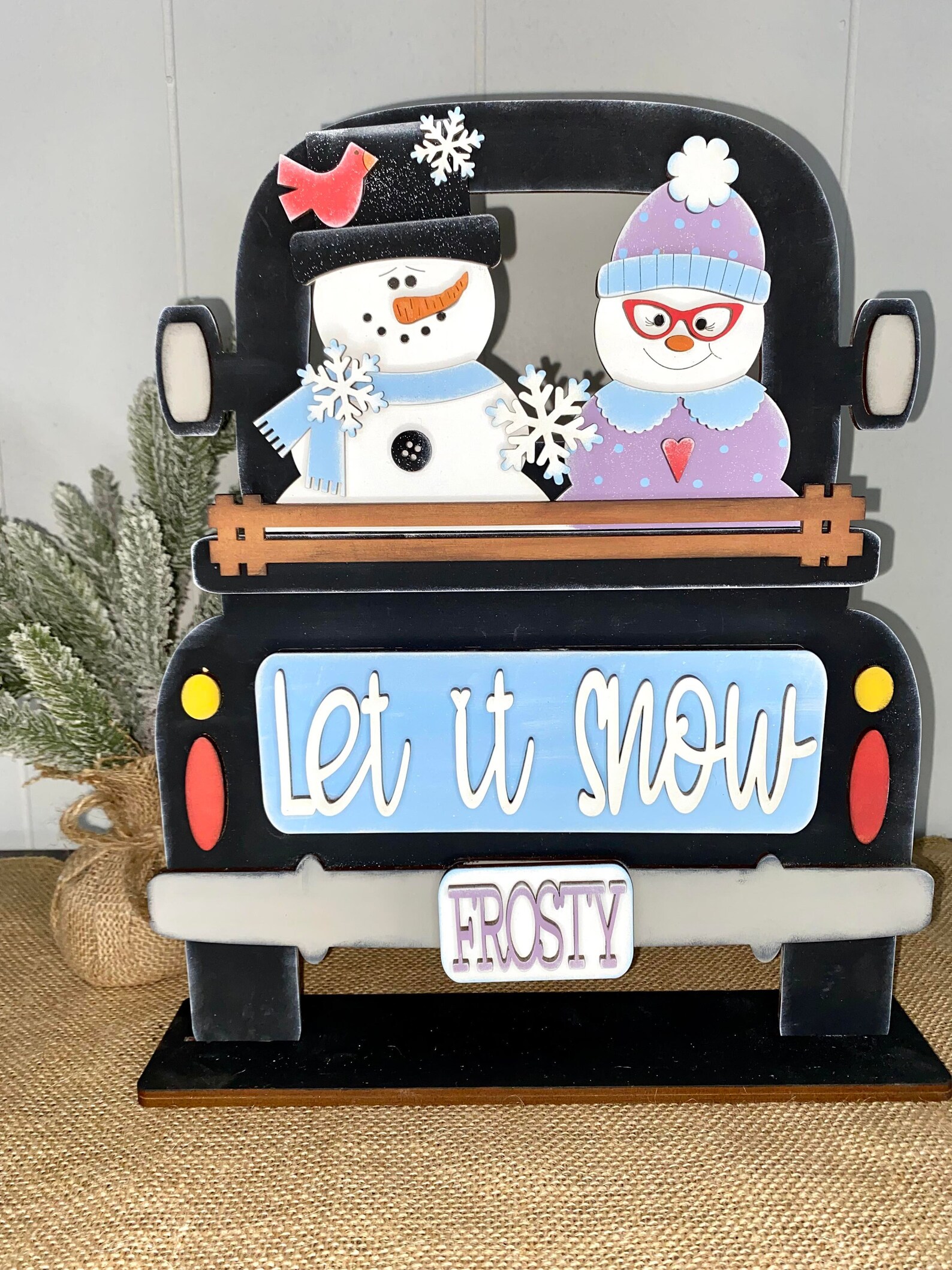 Let It Snow Interchangeable Truck, 12 Inch Large Interchangeable ...