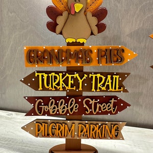 Thanksgiving Street Sign, Fall Decor, Seasonal Decor, Trains Sold ...