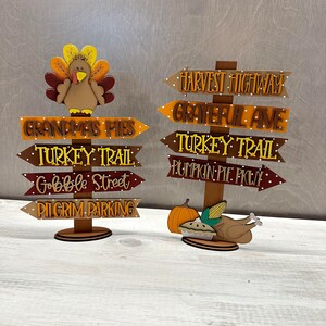 Thanksgiving Street Sign, Fall Decor, Seasonal Decor, Trains Sold ...