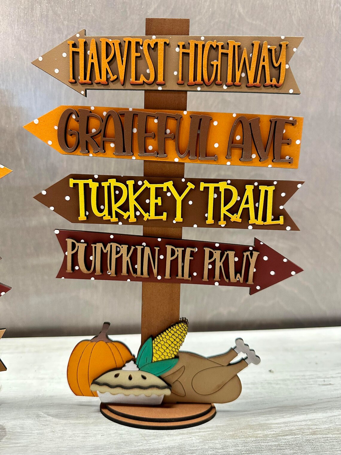 Thanksgiving Street Sign, Fall Decor, Seasonal Decor, Trains Sold ...