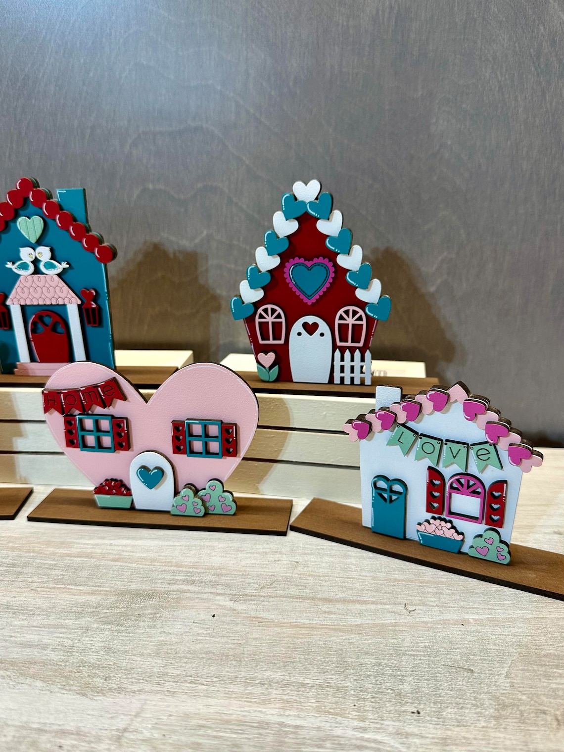 Valentine's Day Village, Custom Houses, Seasonal Decor, Bundle or ...