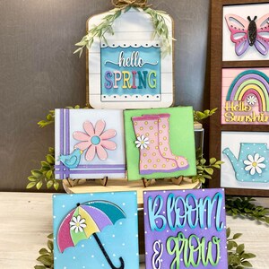 Full Size Spring Ladder Inserts, Seasonal Decor, Interchangeable Signs ...