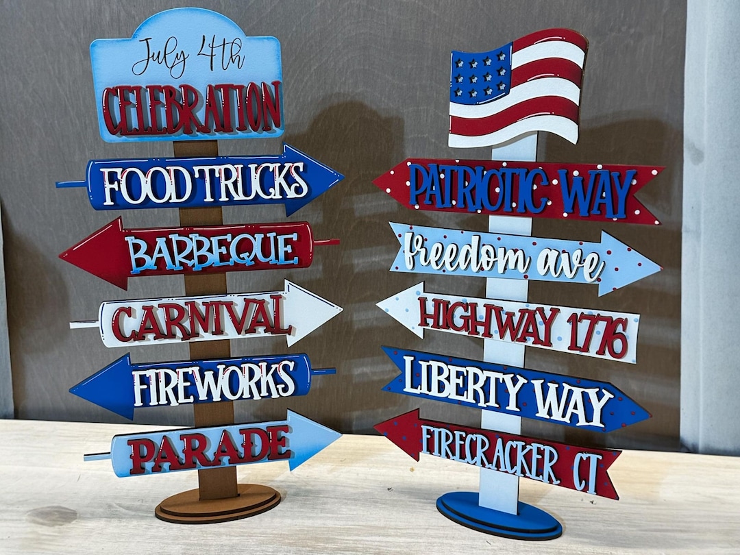 Fourth of July Street Sign, Fall Decor, Seasonal Decor, Summer ...