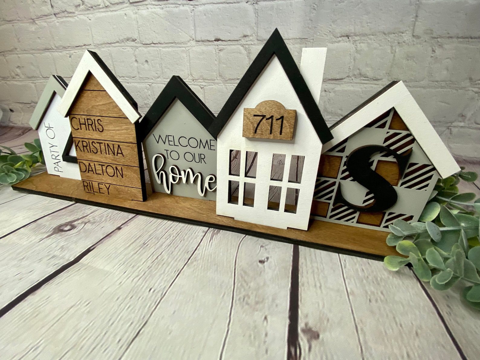 Personalized Family Sign Custom Standing House Centerpiece - Etsy