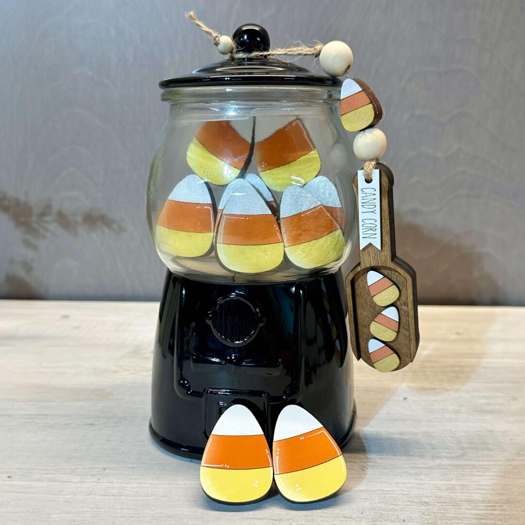 Candy Corn Gumball Fillers and Scoop, Tiered Tray Decor, Fall Decor ...