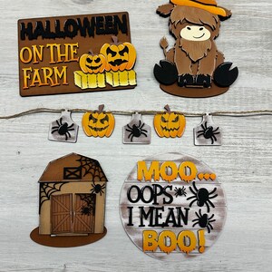 Highland Cow Halloween Tray, Seasonal Decor, Bundle or Individual ...