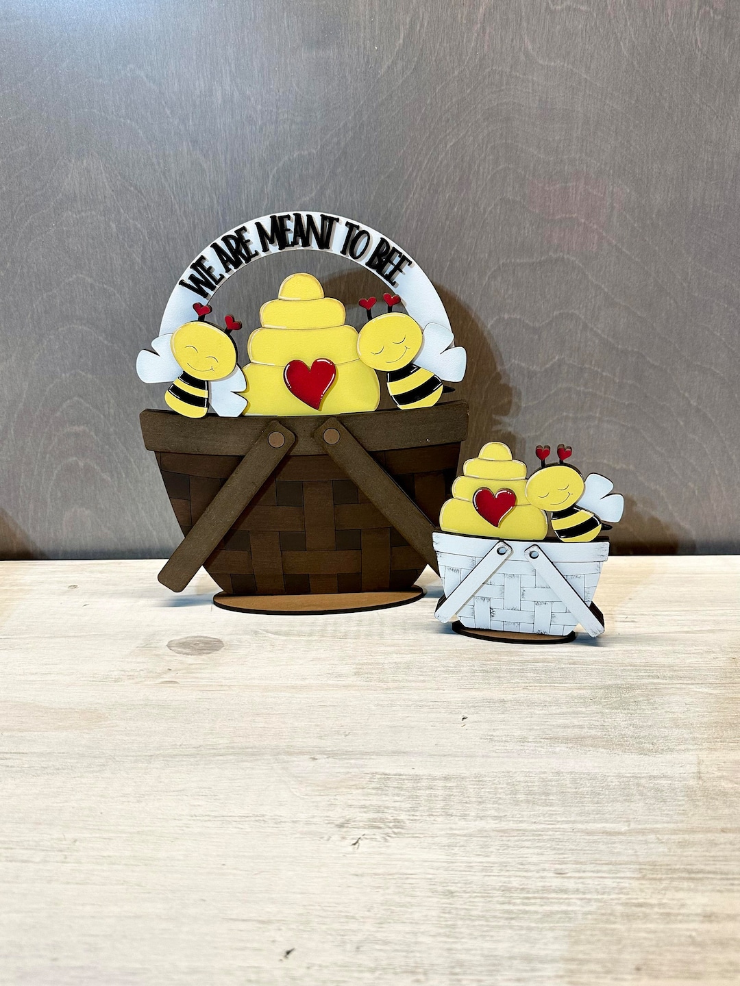 Bee Valentine FULL AND MINI Interchangeable Basket, Winter Decor ...
