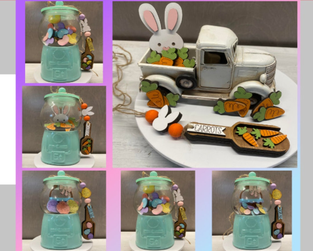 Easter Gumball Fillers and Scoop, Tiered Tray Decor, Bunny Decor, Jelly ...