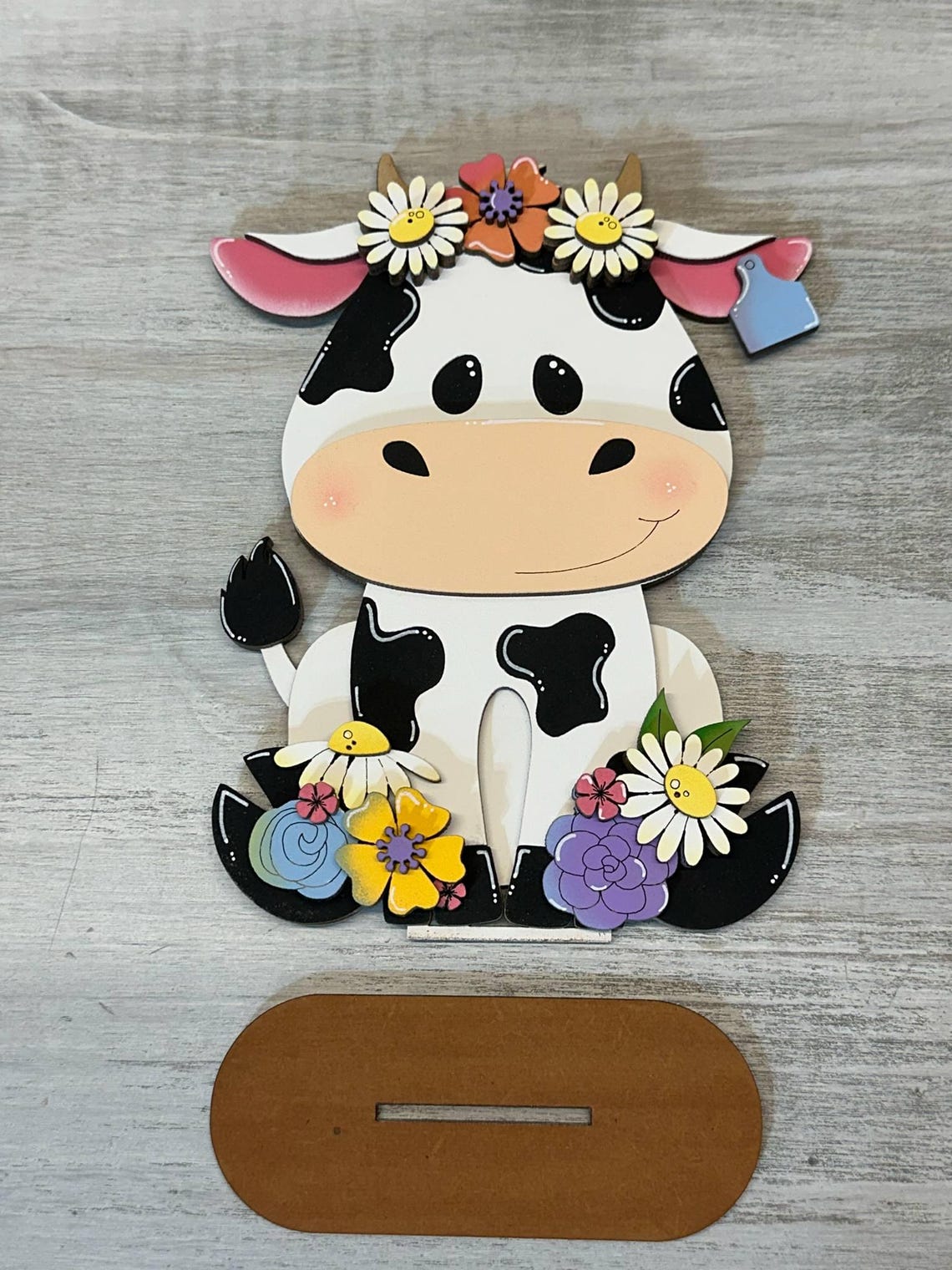 Spring Dairy Cow, Spring Decor, Tiered Tray Decor, Spring Decor - Etsy