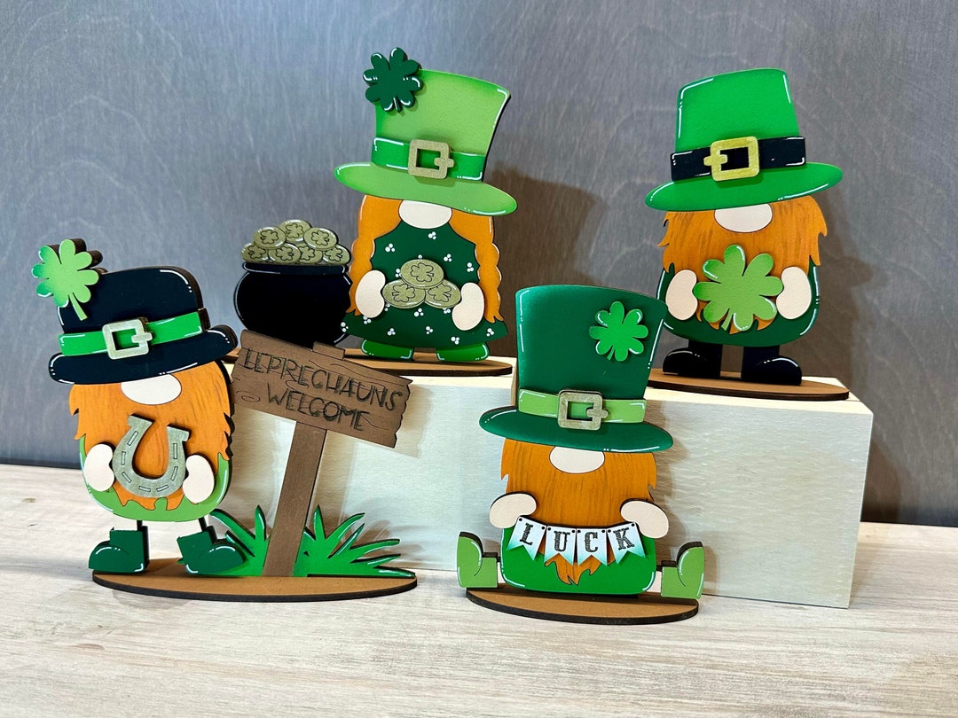 Leprechaun Gnomes, Custom Gnomes, Seasonal Decor, Bundle or Individual ...