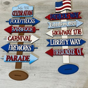 Fourth of July Street Sign, Fall Decor, Seasonal Decor, Summer ...