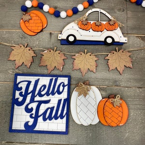 Hello Fall Tiered Tray, Farmhouse Style Tray, Seasonal Decor, Bundle or ...