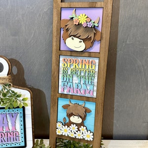 Full Size Spring Ladder Inserts, Seasonal Decor, Interchangeable Signs ...