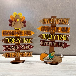 Thanksgiving Street Sign, Fall Decor, Seasonal Decor, Trains Sold ...