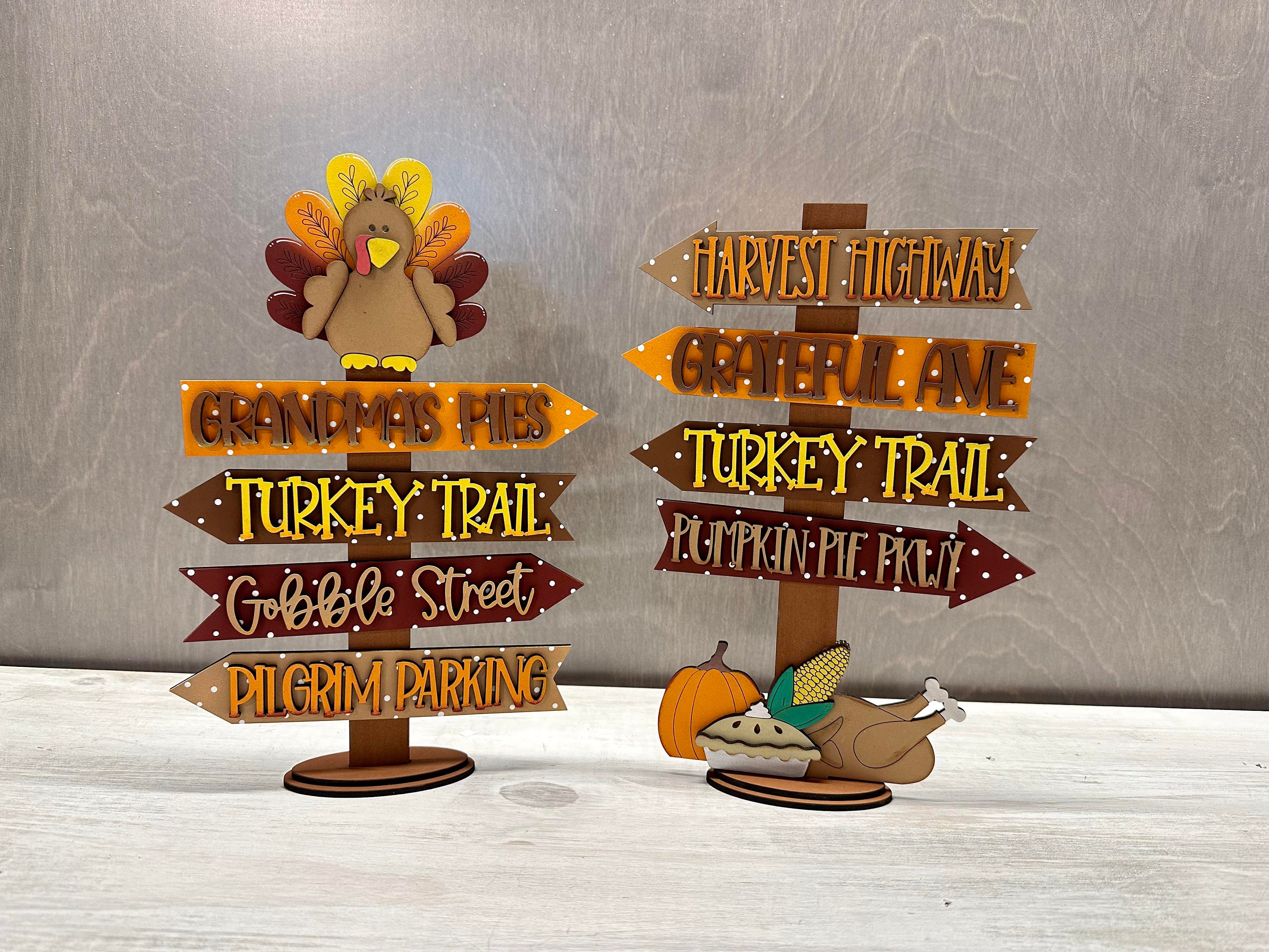 Thanksgiving Street Sign, Fall Decor, Seasonal Decor, Trains Sold ...