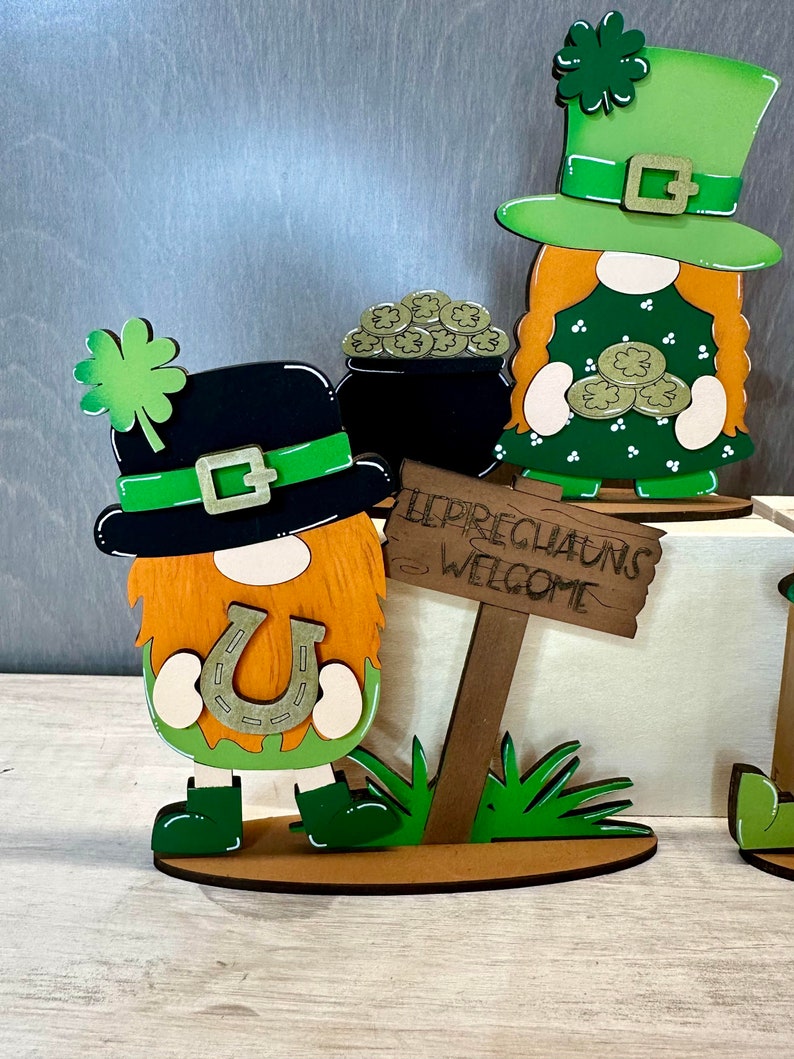 Leprechaun Gnomes, Custom Gnomes, Seasonal Decor, Bundle or Individual ...