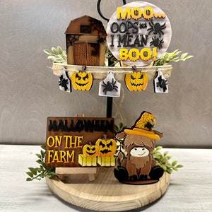 Highland Cow Halloween Tray, Seasonal Decor, Bundle or Individual ...
