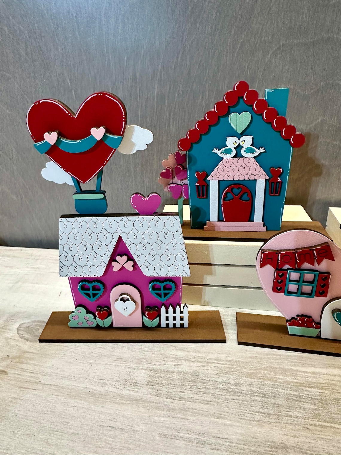 Valentine's Day Village, Custom Houses, Seasonal Decor, Bundle or ...
