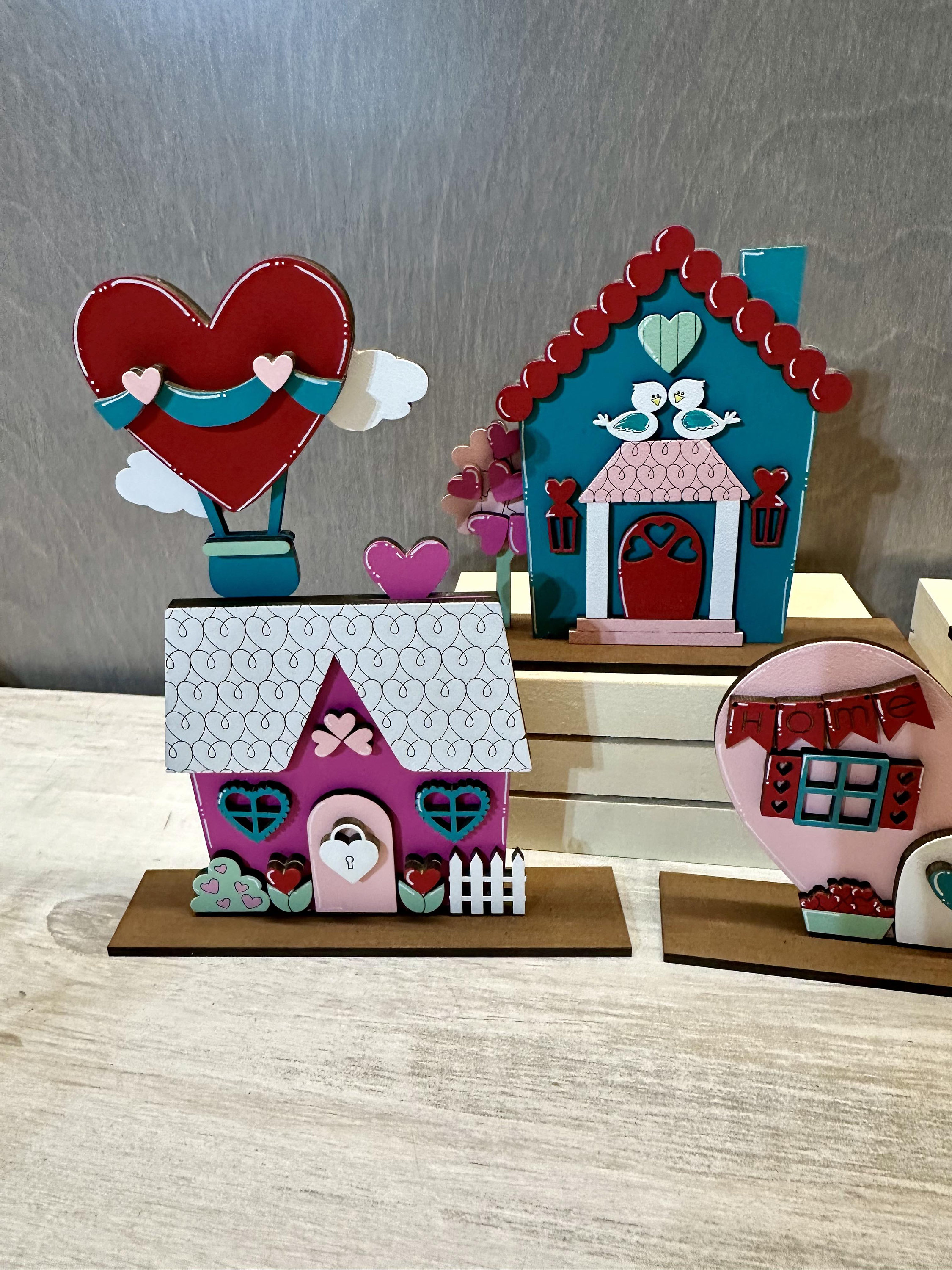 Valentine's Day Village, Custom Houses, Seasonal Decor, Bundle or ...