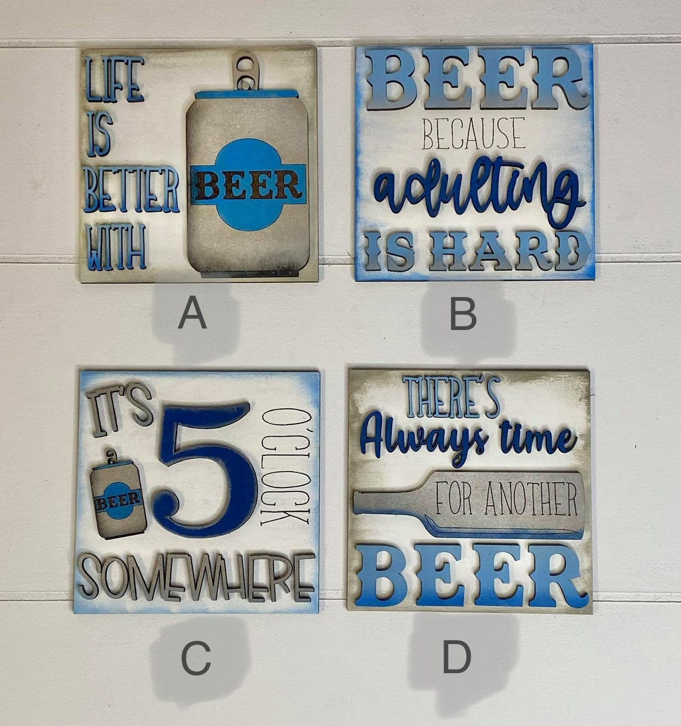 Full Size Beer Wood Sign Leaning Ladder Handmade 3d Signs - Etsy