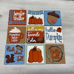 Full Size Fall Ladder Inserts, Seasonal Decor, Interchangeable Signs - Etsy