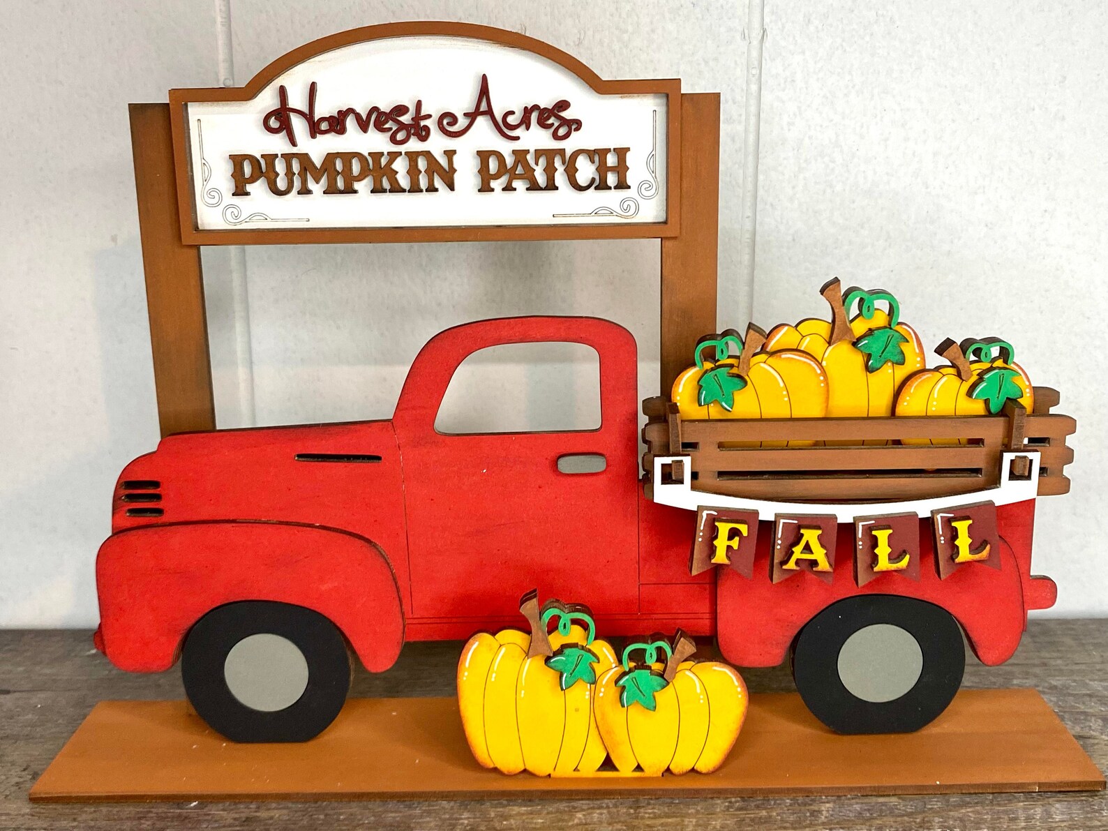 Pumpkin Patch Tabletop Truck Interchangeable Seasonal Decor - Etsy