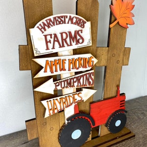 Fall Interchangeable Fence, Tractor Decor, Farm Decor - Etsy