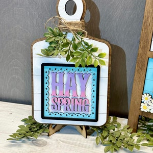 Full Size Spring Ladder Inserts, Seasonal Decor, Interchangeable Signs ...