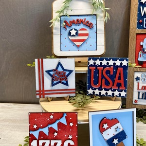Full Size Fourth of July Leaning Ladder, Interchangeable Sign ...