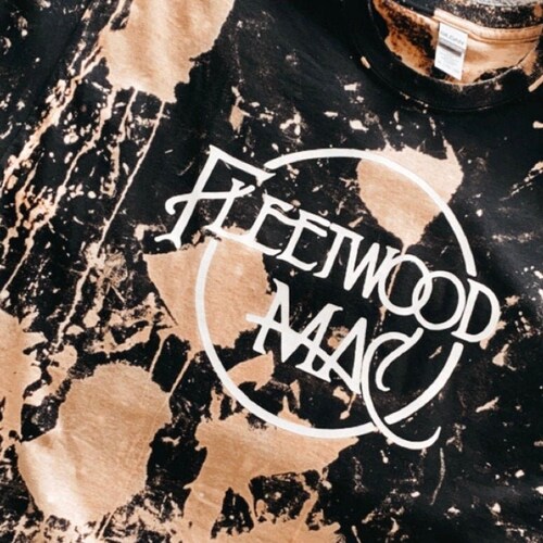 Fleetwood Mac Edge of Seventeen Rock Band Tee Acid Wash Bleach | Etsy